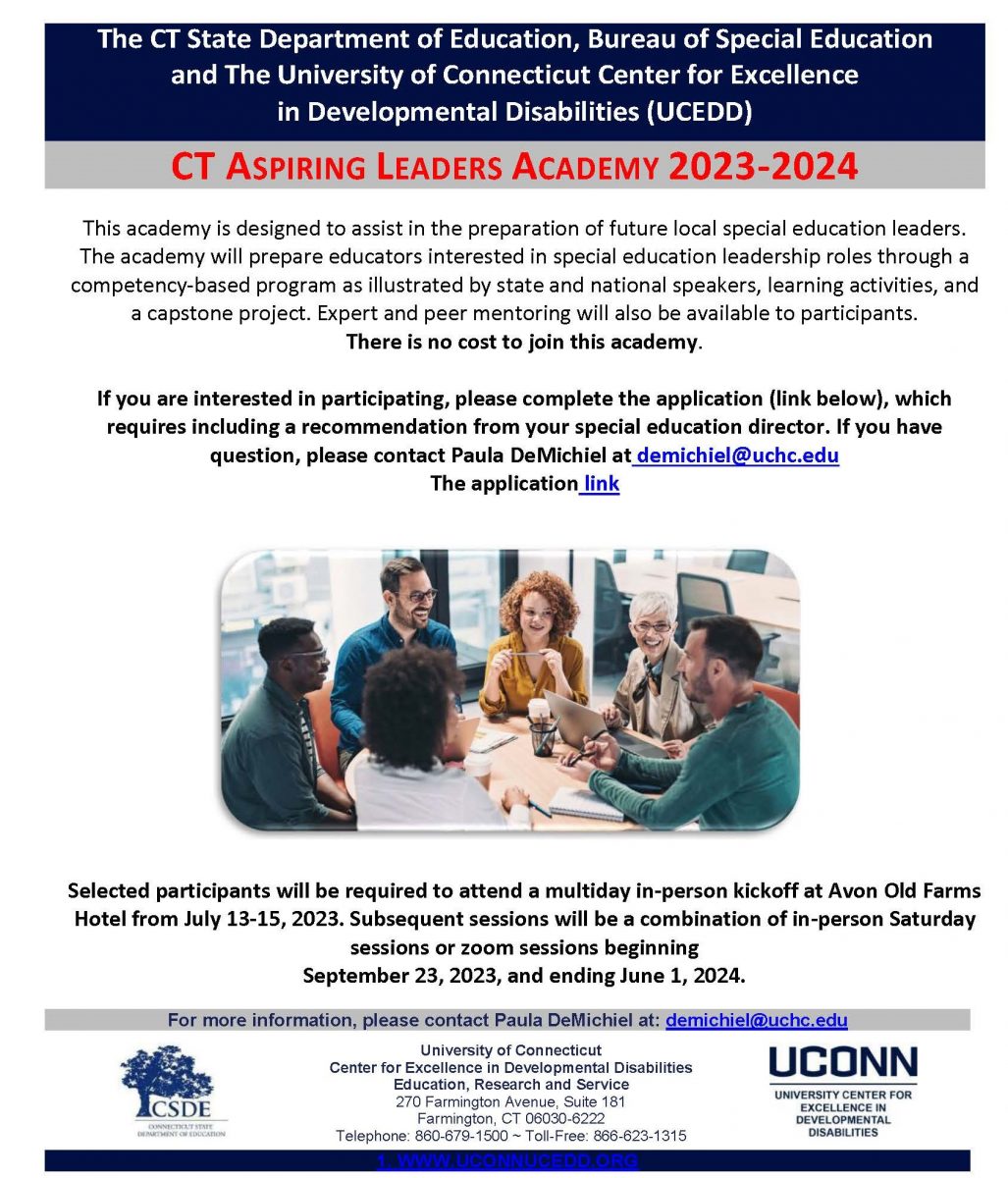 CT ASPIRING LEADERS ACADEMY 2023-2024 Applications being accepted ...